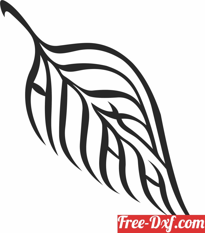Download Leaf wall art 00C9C High quality free Dxf files, Svg, Cd