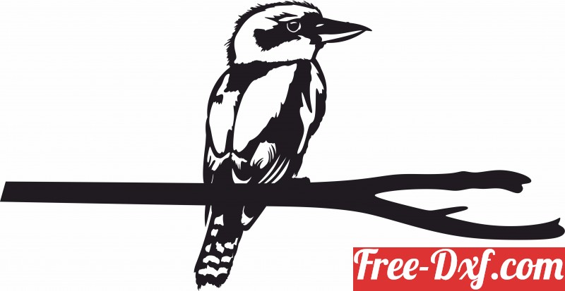 Download Bird on branche robin silhouette dxf 05k6R High quality