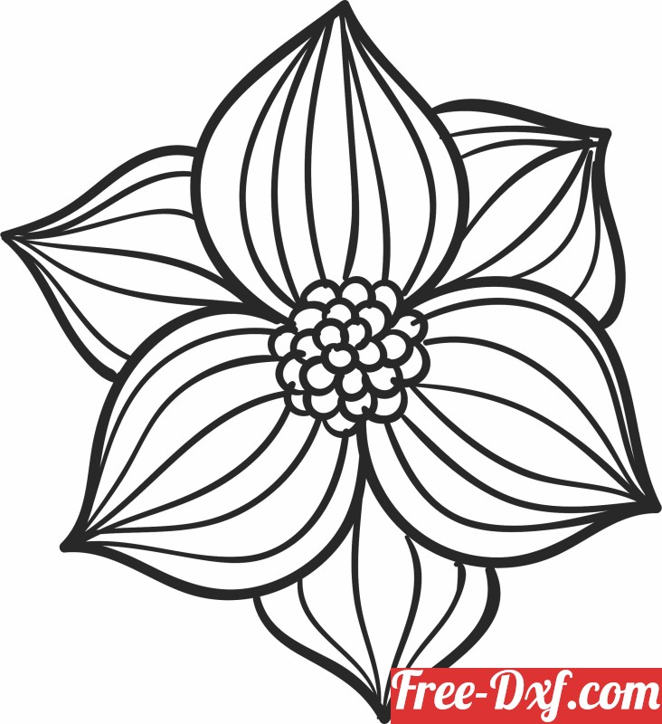 Download Decorative Flower decor 0Fows High quality free Dxf file