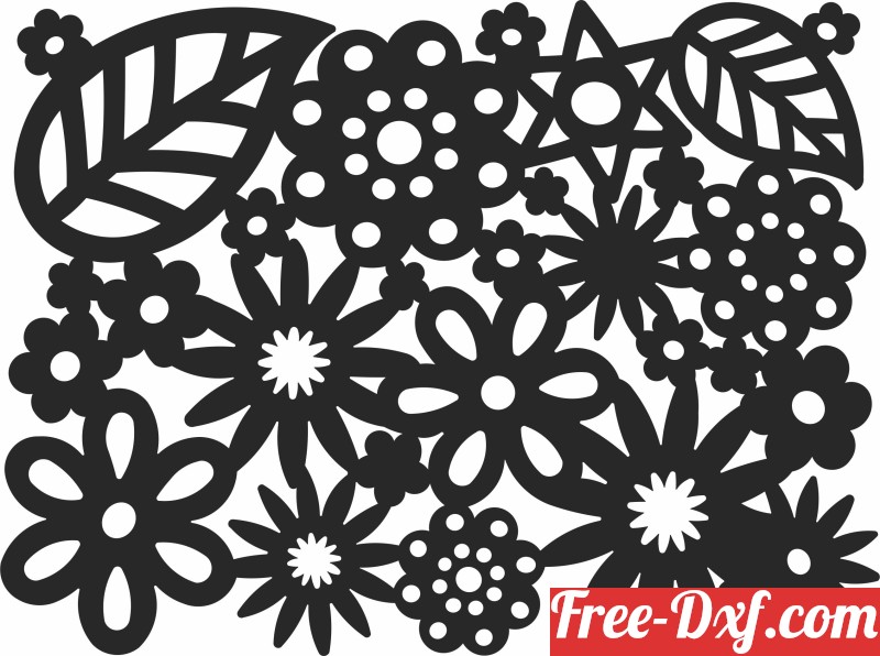 Download floral wall decor 0ZhSL High quality free Dxf files, Svg