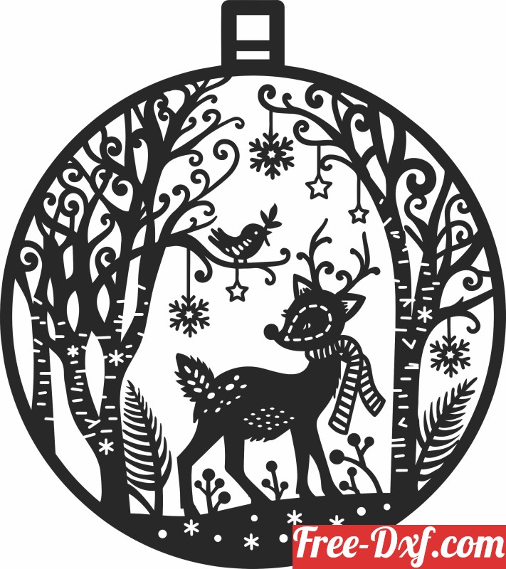 Download christmas deer ornament 0qIux High quality free Dxf file