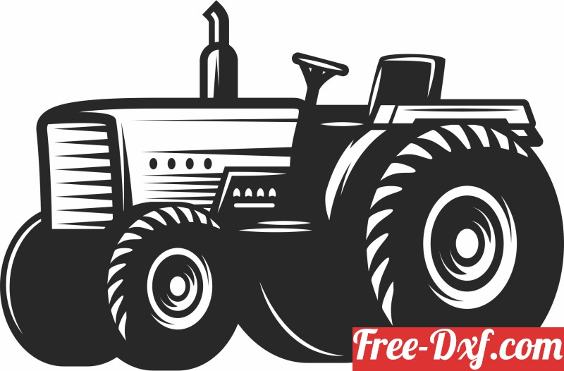 Download Tractor cliparts 126d0 High quality free Dxf files, Svg,