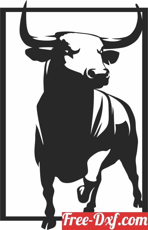 Download Bull wall panel dxf 12S62 High quality free