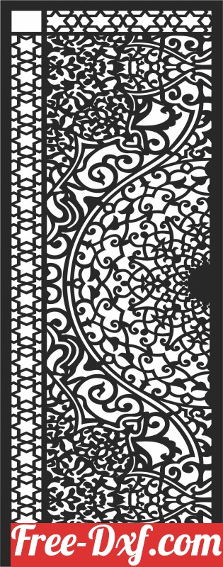 Download Wall DECORATIVE Door screen Wall DECORATIVE SCREEN dxf