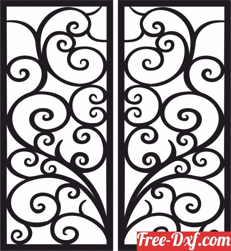 Download decorative wall screen door floral partition panel patte