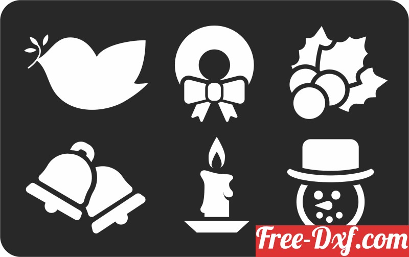 Download ribbon bell gift christmas 1JzTN High quality free Dxf f