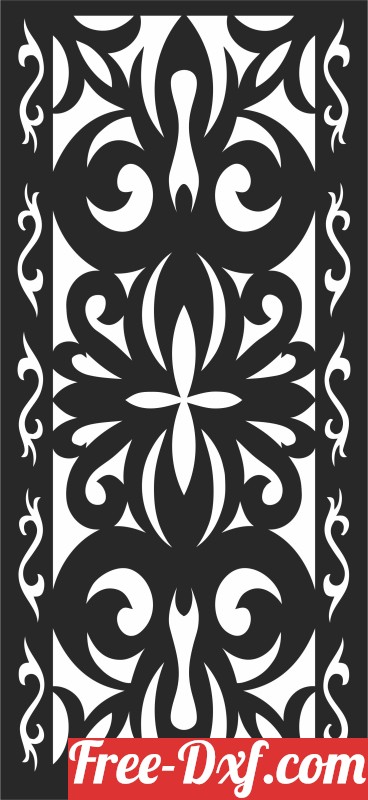Download DECORATIVE Wall Pattern 1LZdQ High quality free Dxf fil