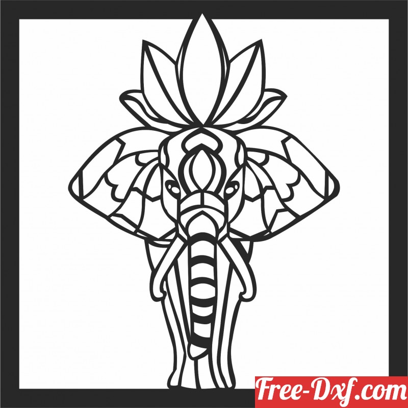 Download Hindu Elephant clipart 1eDE0 High quality free Dxf files