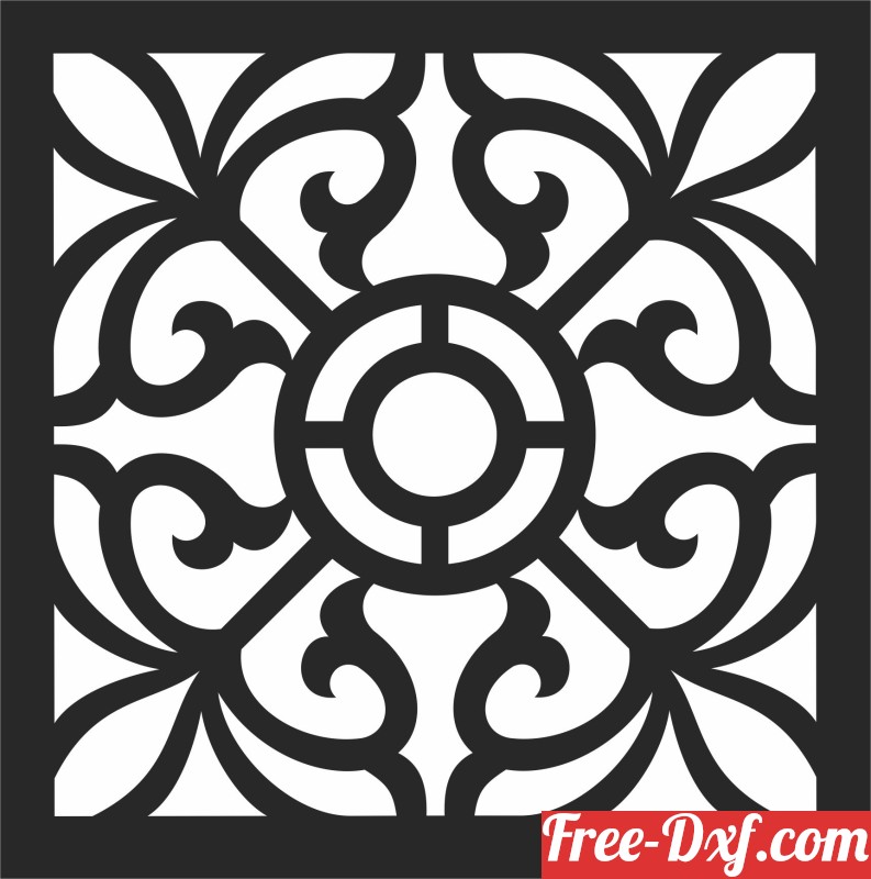 Download pattern wall Screen 1jQJK High quality free Dxf files, S