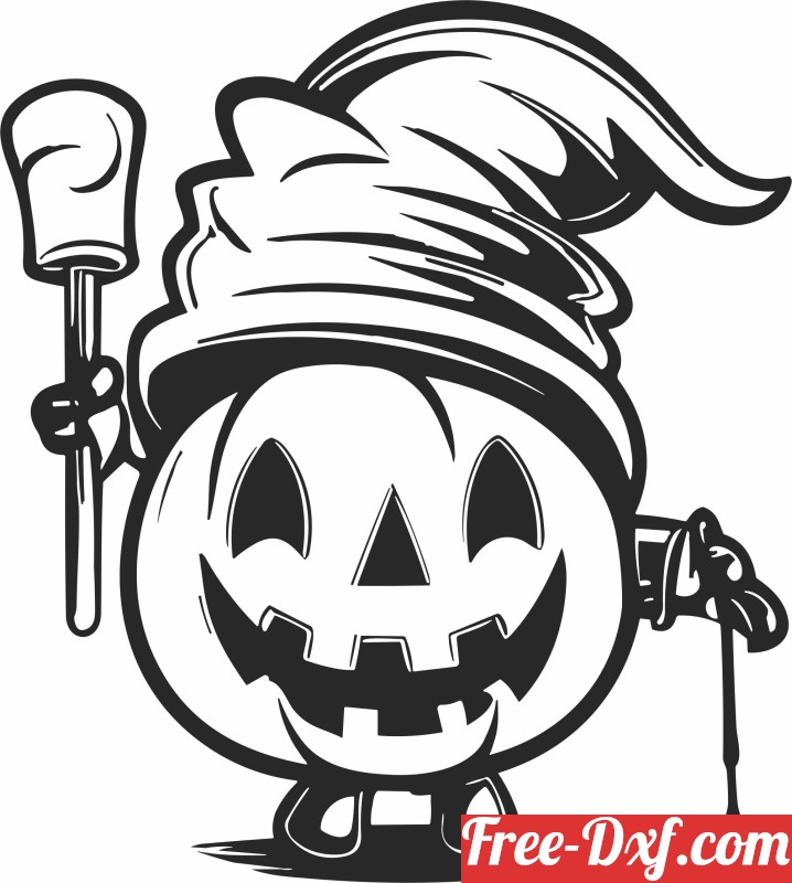 Download halloween funny Pumpkin art 1yo7f High quality free Dxf