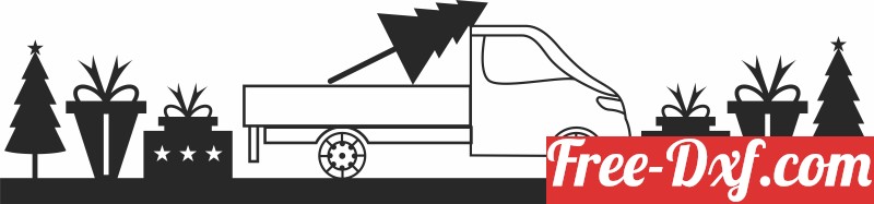 Download car Carrying Christmas Tree 2MHhT High quality free Dxf