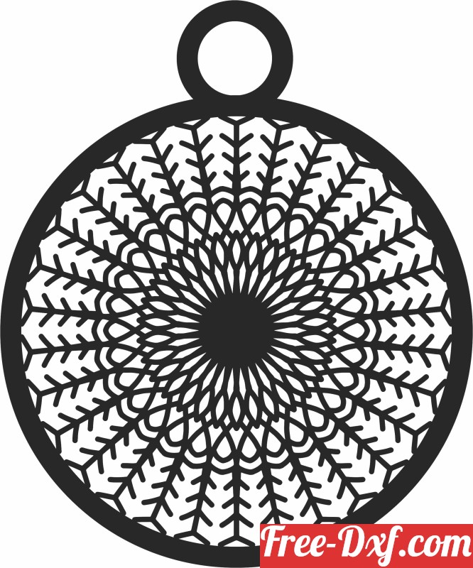 Download mandala ornament christmas 2MXLI High quality free Dxf f