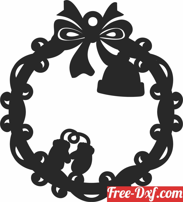 Download christmas bell ornament 2NEQK High quality free Dxf file
