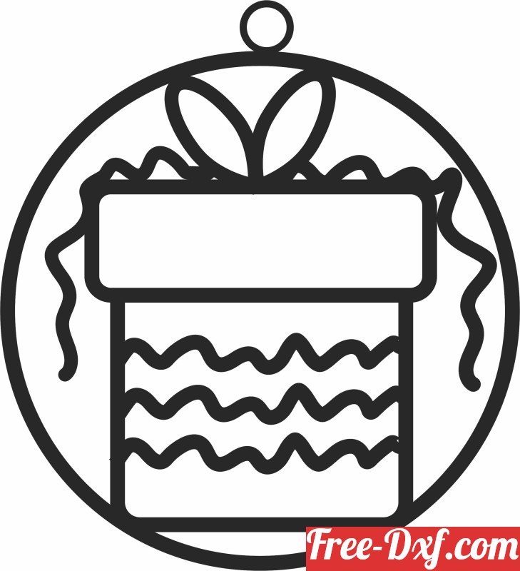 Download christmas gift ornaments 2V852 High quality free Dxf fil