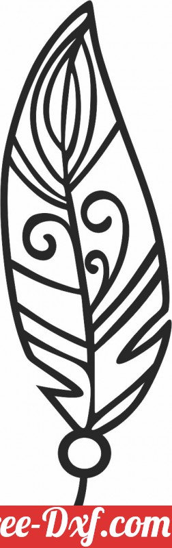 Download Feather decor sign 2fdr4 High quality free Dxf files, Sv