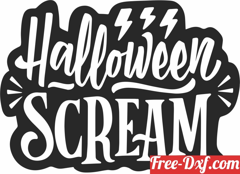 Download halloween scream clipart 2hyqM High quality free Dxf fil
