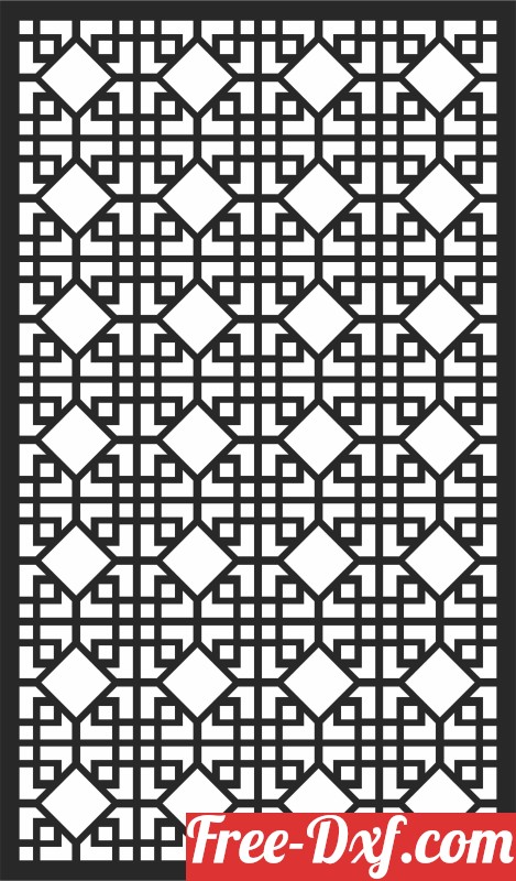 Download Decorative door screen pattern dxf 2xkcG High quality fr