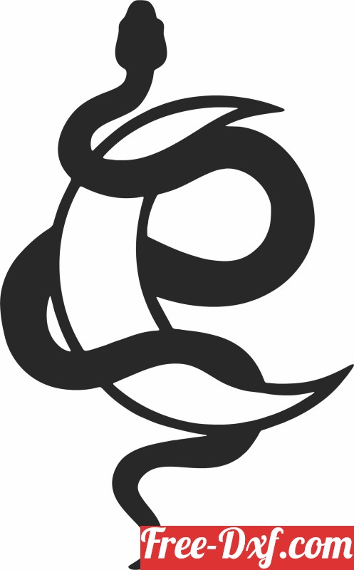 Download snake moon cliparts 2yP9k High quality free Dxf files, S