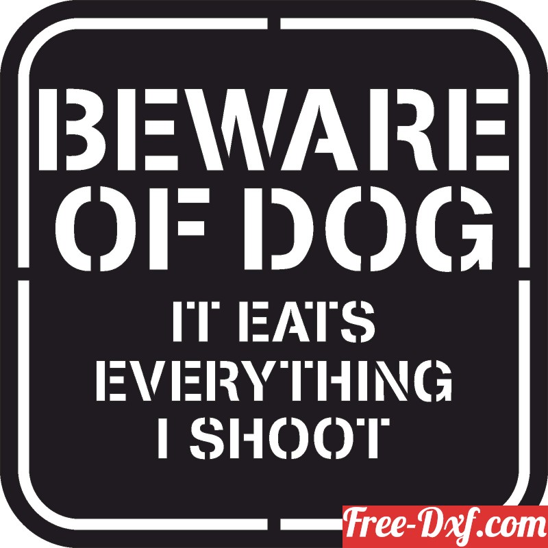 Download Wall Dog sign 30zv1 High quality free Dxf files, Svg, Cd