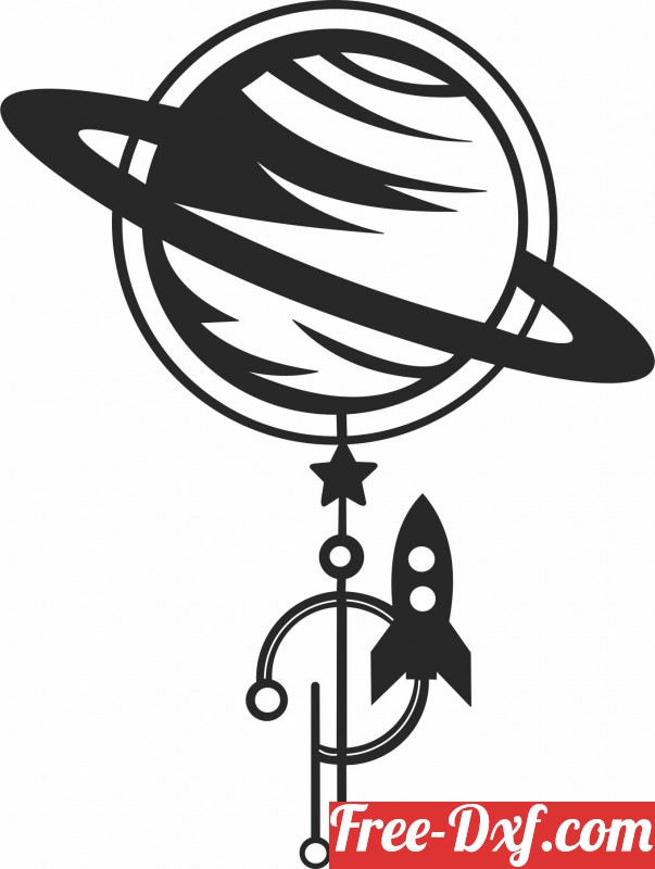 Download Saturn Wall Art 3EqKf High quality free Dxf files, Svg,