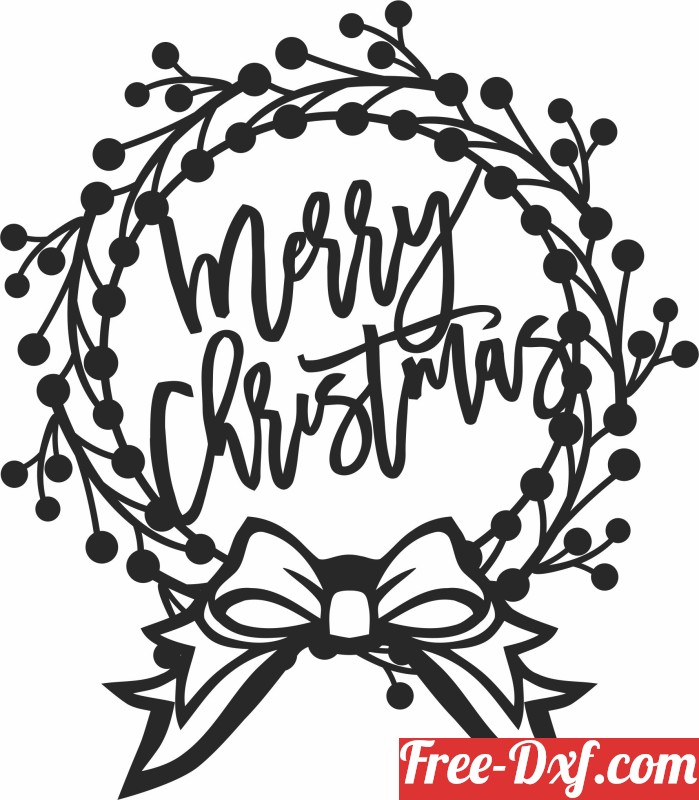 Download merry christmas decor 3YPEB High quality free Dxf files,