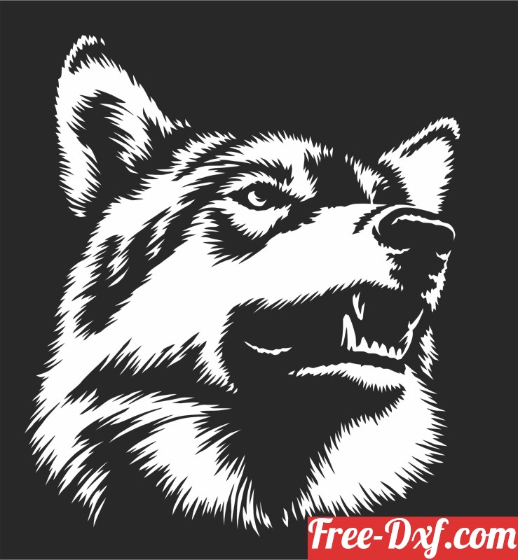 Download wolf wall art 3bXgo High quality free Dxf files, Svg, Cd