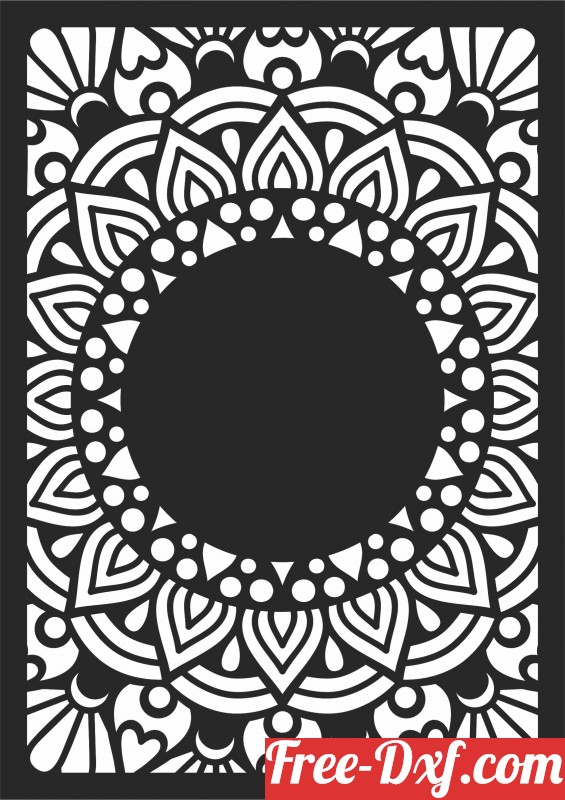 Download mandala wall panel design 4gMOi High quality free Dxf fi