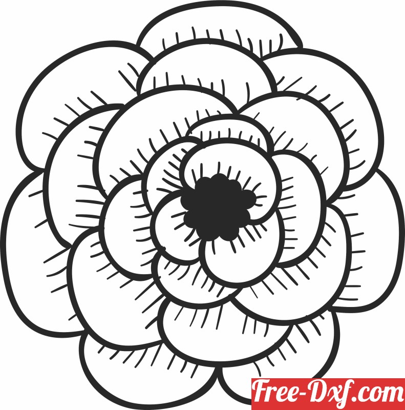 Download Decorative Flower art 4y4vZ High quality free Dxf files,