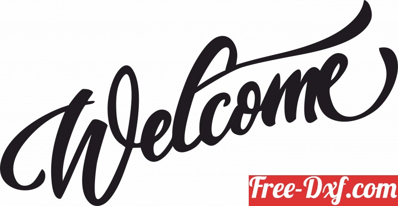 Download welcome wall door sign 51kRL High quality free Dxf files