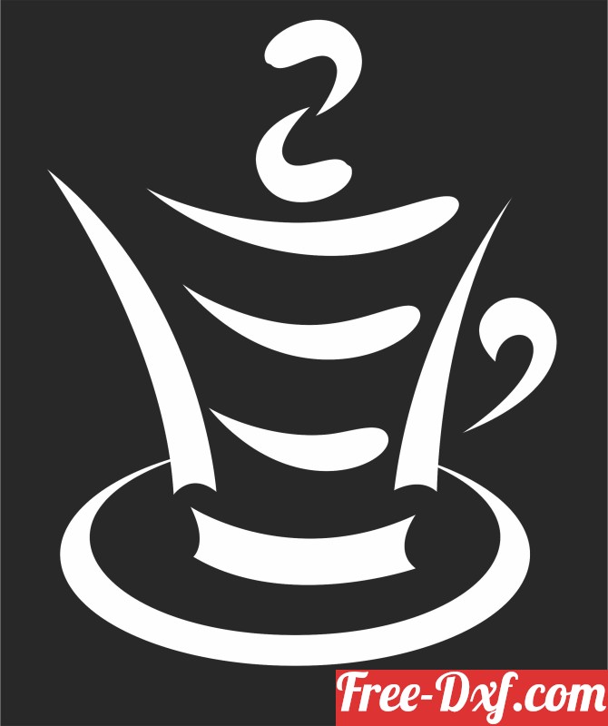 Download coffee cup art sign dxf 5JNUA High quality free