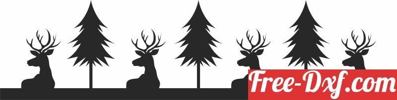 Download christmas deer trees 5YHMJ High quality free Dxf files,