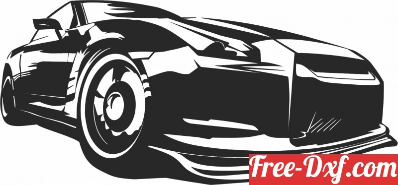 Download sport car 5coRM High quality free Dxf files, Svg, Cdr an