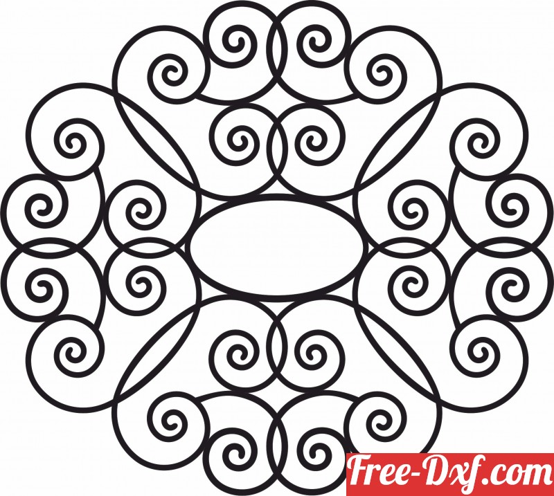 Download round pattern decor 5hzzK High quality free Dxf files, S