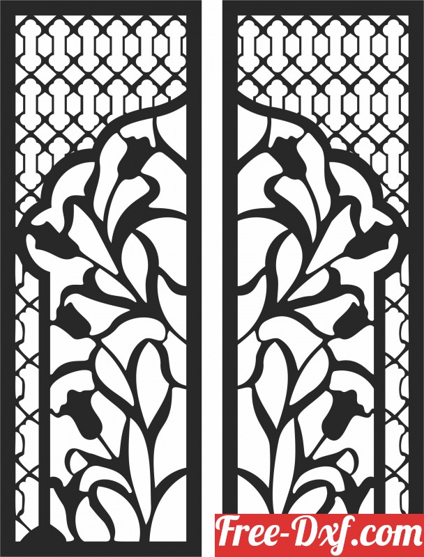 Download decorative Wall Pattern dxf 5m1PE High quality free