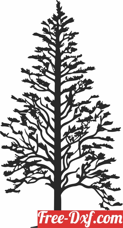 Download pine Tree Silhouette 5wBEs High quality free Dxf files,