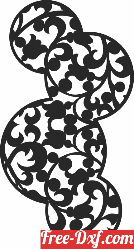 Download flower wall art decor 64Isa High quality free Dxf files,