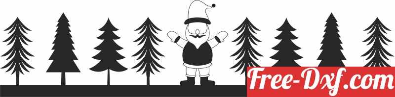 Download christmas santa trees 66OPG High quality free Dxf files,