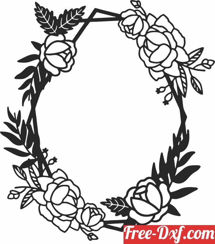 Download floral frame border 6PAhm High quality free Dxf files, S