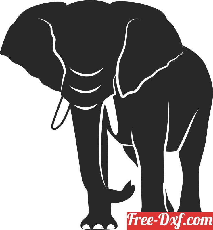 Download Elephant Silhouette Vector Illustration 6YOzt High quali