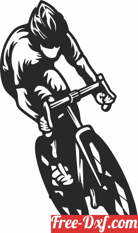 Download cyclist riding a road bike 6i8PC High quality free Dxf f