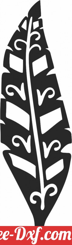 Download Feather decor sign 6k9XQ High quality free Dxf files, Sv