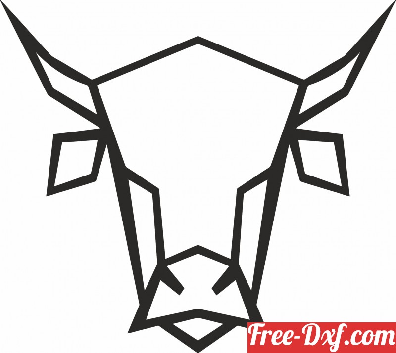 Download Geometric Polygon cow 6mH12 High quality free Dxf files,