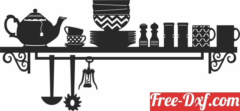Download kitchen set wall clipart 7Hq0S High quality free Dxf fil