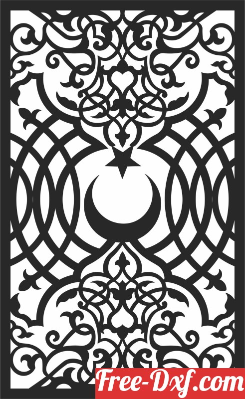 Download Wall pattern WALL 7KB3o High quality free Dxf files,