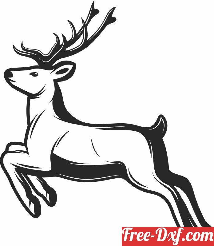 Download christmas Reindeer clipart 7dy7u High quality free Dxf f