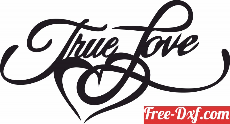 Download true love sign heart 7pdjI High quality free Dxf files,