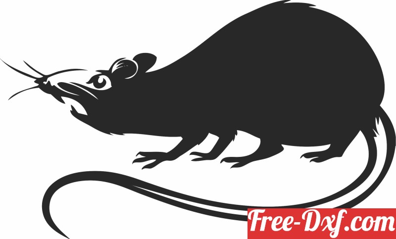 Download rat Silhouette 80OUa High quality free Dxf files, Svg, C
