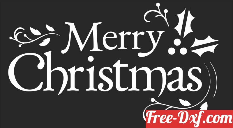 Download Merry christmas wall art 8GvK5 High quality free Dxf fil