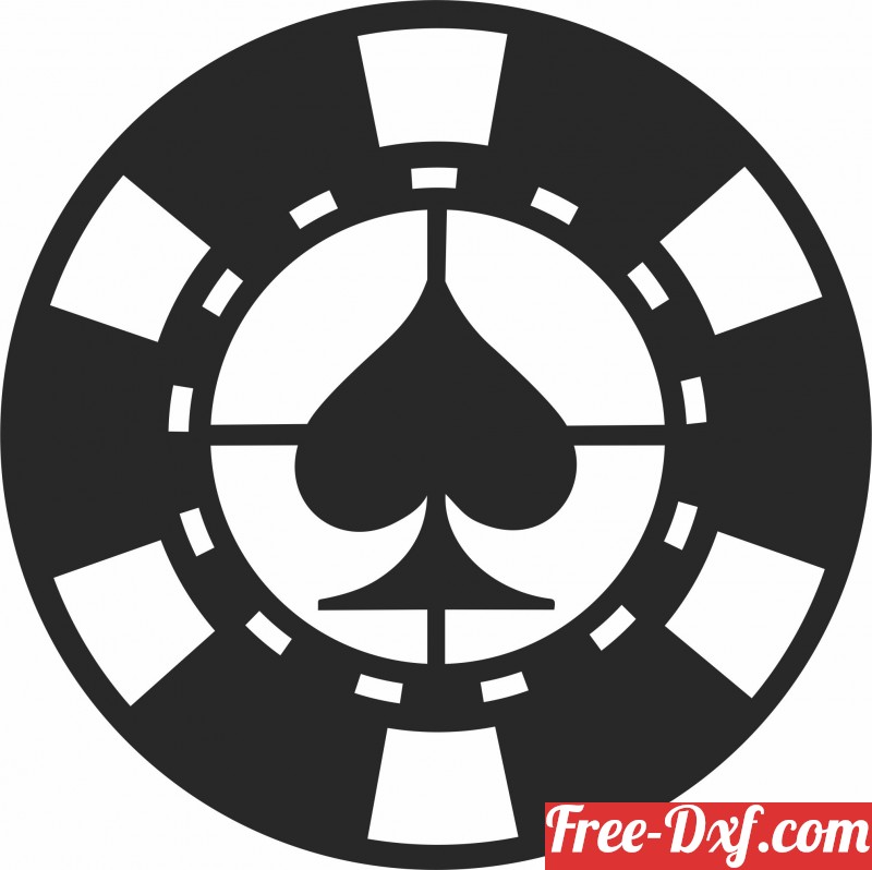 Download Poker Chip wall arts 8JN2X High quality free Dxf files,