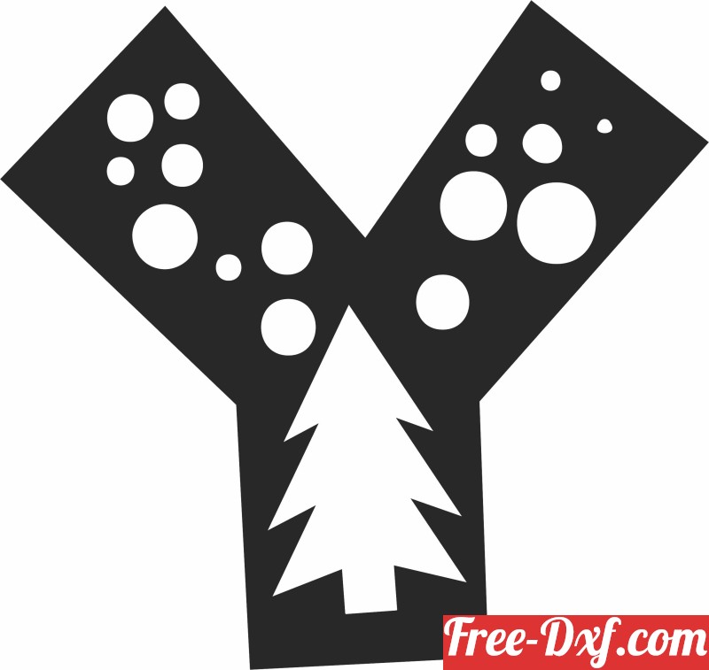 Download christmas Letter Y monogram 8RzxS High quality free Dxf